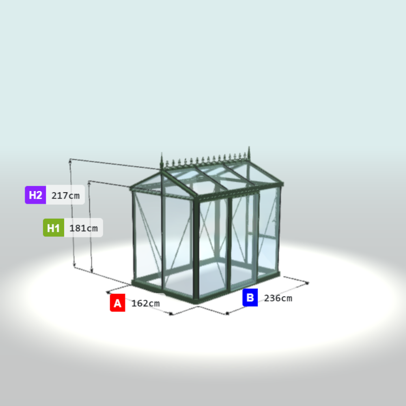 Viktorianisches Glashaus im Set
